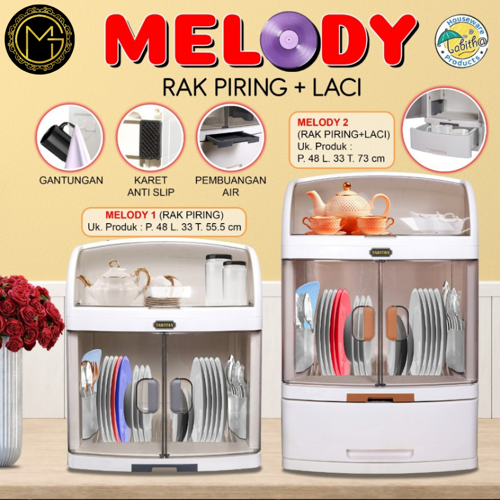 Jual RAK PIRING + LACI / RAK PIRING MELODY TABITHA SUSUN 1 & 2 | Shopee ...