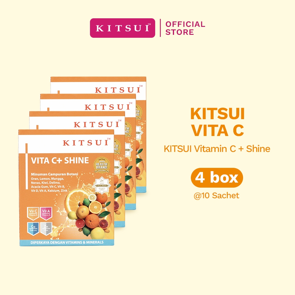 Jual Bundle Isi 4 - KITSUI Vitamin C + Shine ( Kitsui Vita C ) | Shopee ...