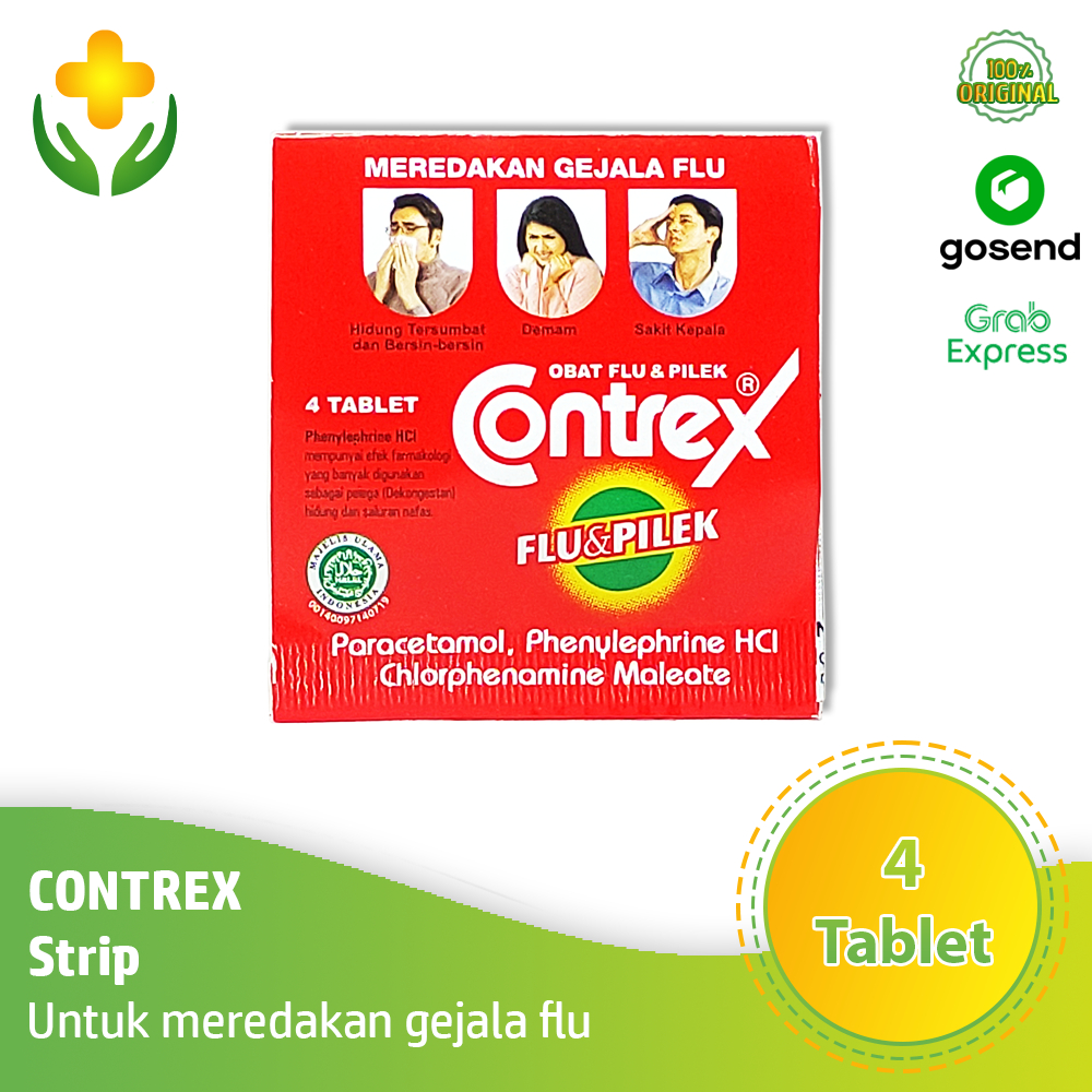 Jual Contrex Flu & Pilek 4 Tablet Obat Flu Pilek Hidung Tersumbat ...