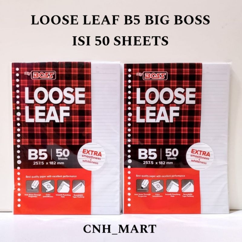 Jual Isi Loose Leaf B5 isi 50 lembar Big Boss | Shopee Indonesia