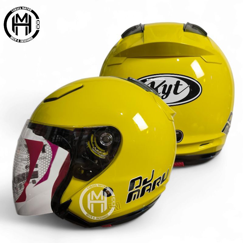 Jual HELM KYT DJ MARU SOLID LEMON/KUNING/HALF FACE | Shopee Indonesia