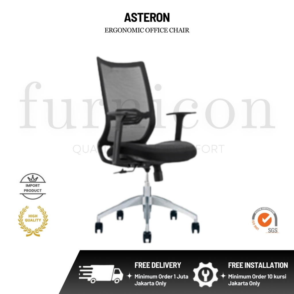 Jual Furnicon Kursi Kantor Ergonomis Asteron Aluminium Base / Kursi ...