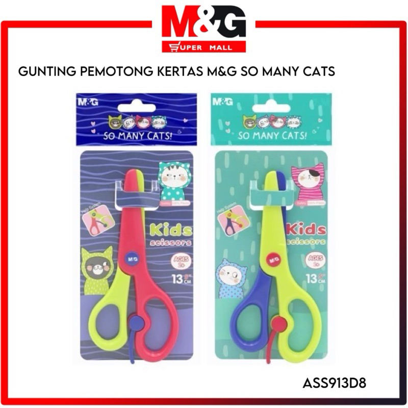 Jual M&G Gunting / Pemotong Kertas M&G SO MANY CATS ASS913D8 | Shopee Indonesia