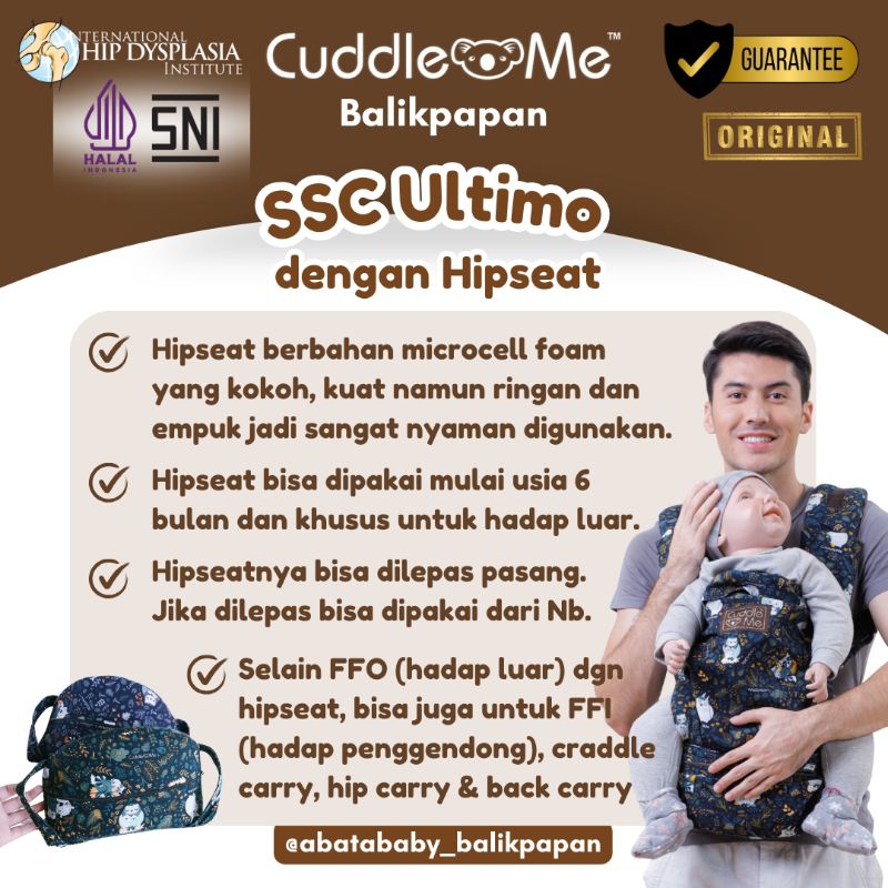 Jual Ultimo Carrier Gendongan Cuddle Me dengan Hipseat SSC M Shape ...