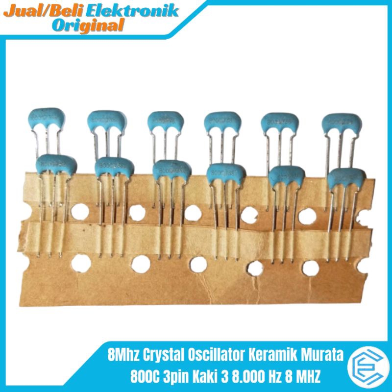 Jual 8Mhz Crystal Oscillator Keramik Murata 800C 3pin Kaki 3 8.000 Hz 8 ...