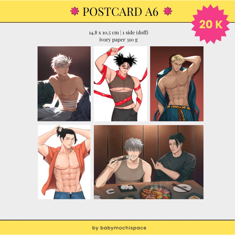 Jual POSCA jujutsu kaisen gojo satoru sugusato nanami kento artprint art print jjk fanmerch ...