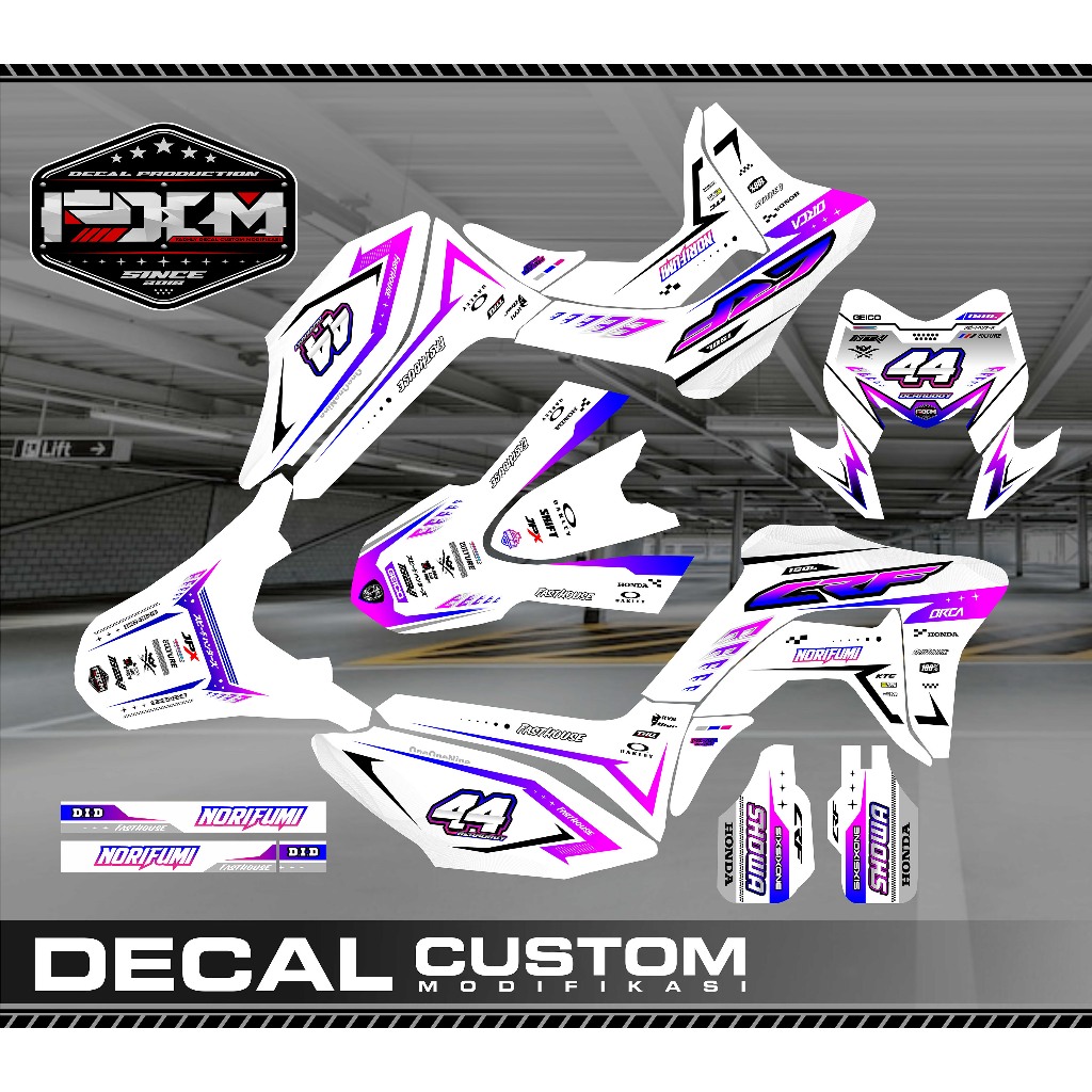 Jual Decal STIKER CRF 150L FULLBODY PINK, UNGU PUTIH VARIASI WARNA ...