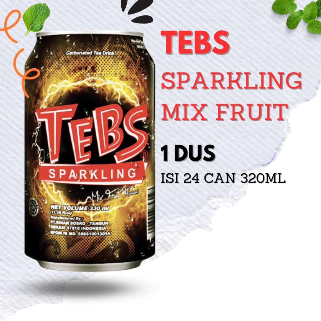 Jual TEBS Sparkling Mix Fruit Kaleng 330 ml 1 Dus isi 24 kaleng | Shopee Indonesia