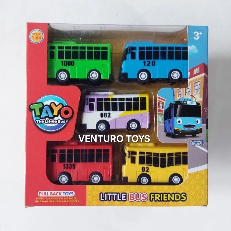 Jual mainan tayo the little bus / bus tayo pull back isi 4 dan 5pcs | Shopee Indonesia