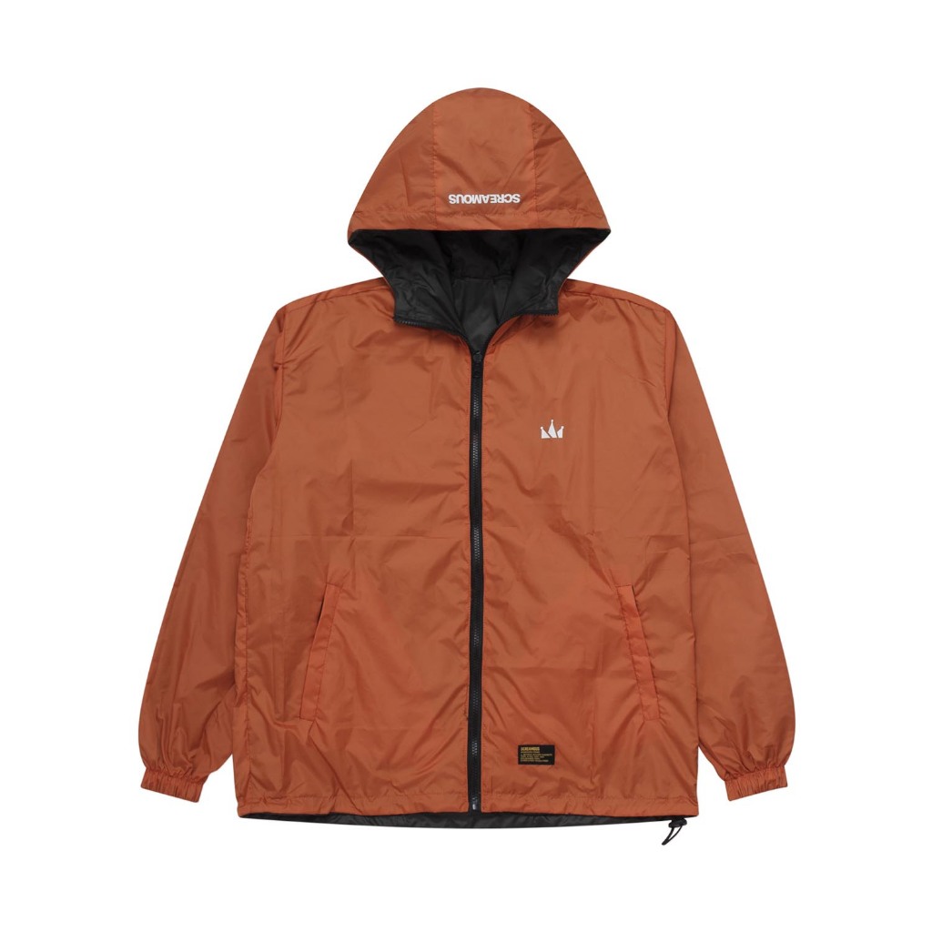 Jual Screamous Reversibel Jacket ARILE ORANGE DARK ARMY | Shopee Indonesia