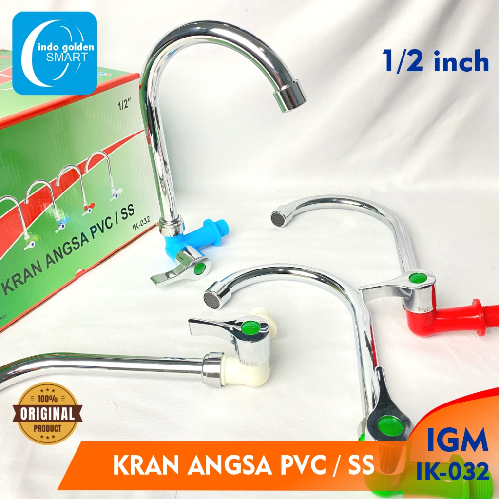 Jual KRAN ANGSA PVC + STAINLESS STEEL KERAN AIR KRAN WASTAFEL IGM IK ...