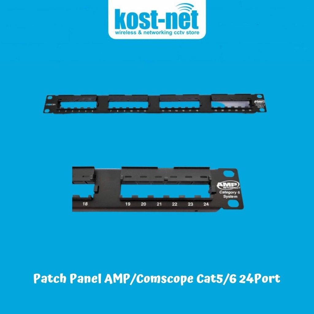 Jual Patch Panel AMP/Comscope Cat5/6 24Port | Shopee Indonesia