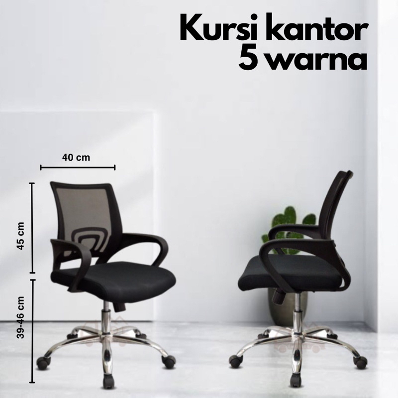 Jual Kursi Kantor - Kursi Staff Roda - Kursi Hidrolik | Shopee Indonesia