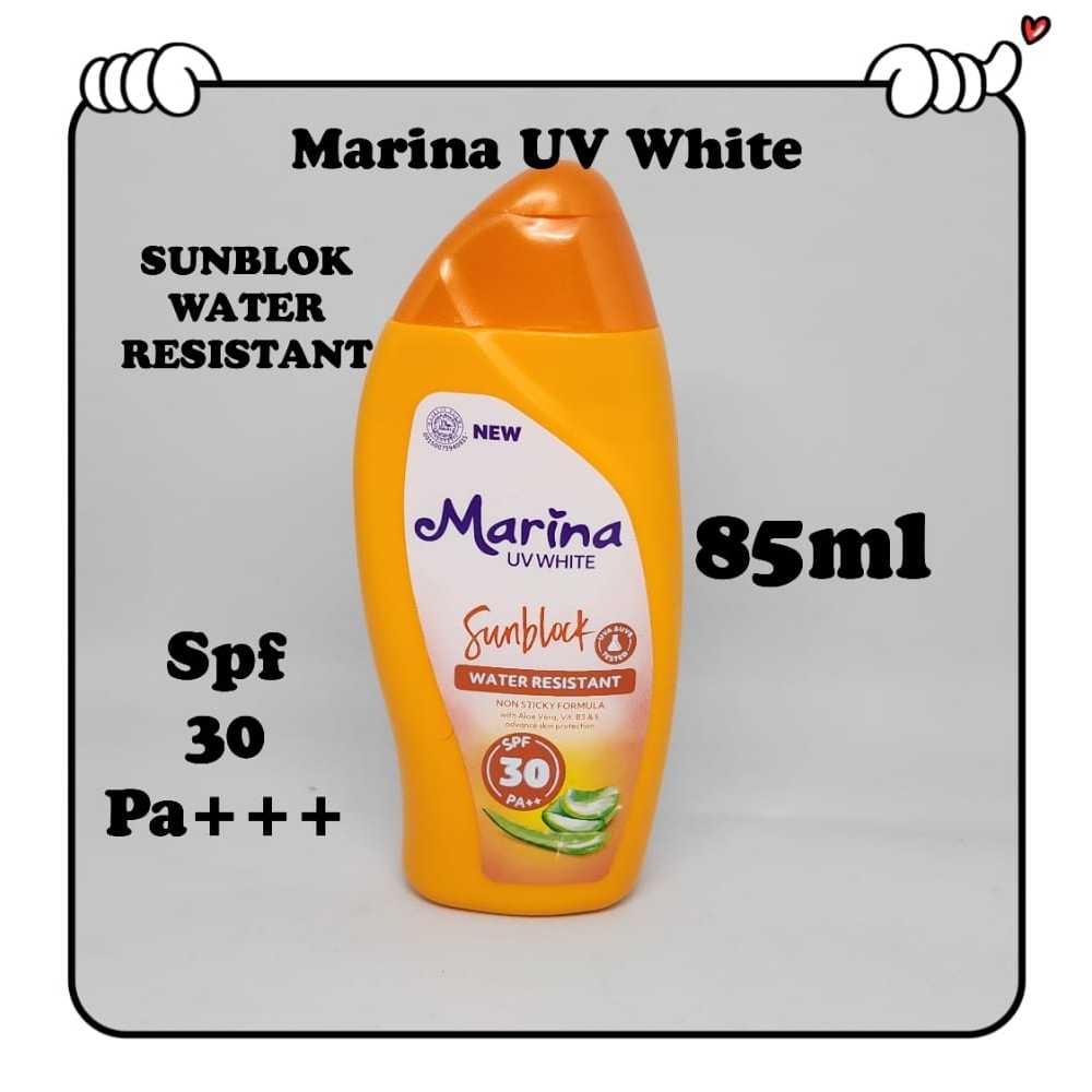 Jual Marina Uv White Sunblock Spf 30PA++ 85ml Orange | Shopee Indonesia