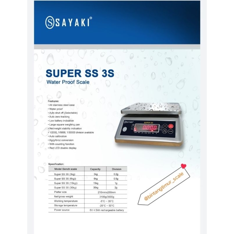 Jual Timbangan Waterproof Digital Sayaki Super SS | Shopee Indonesia
