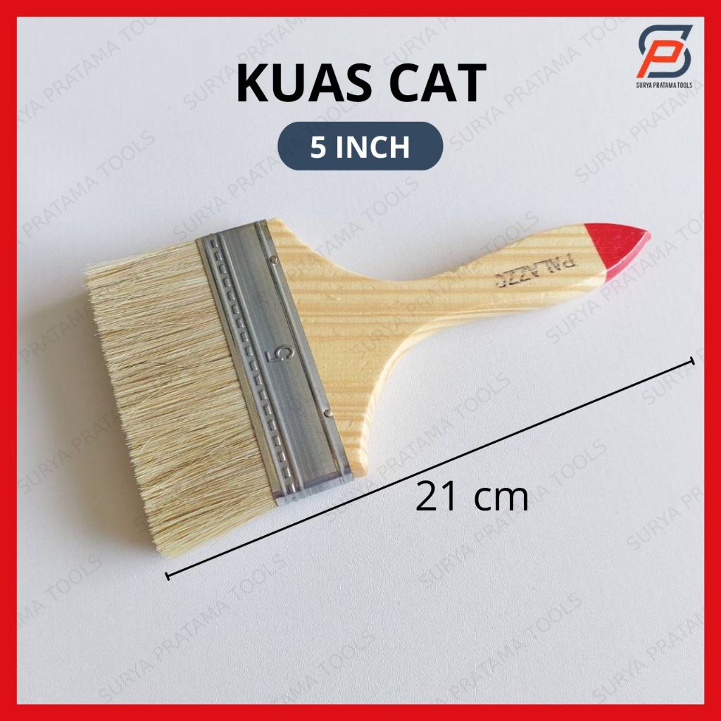 Jual Kuas Cat 5 Inch Gagang Kayu 5" Inci Palazzo | Shopee Indonesia