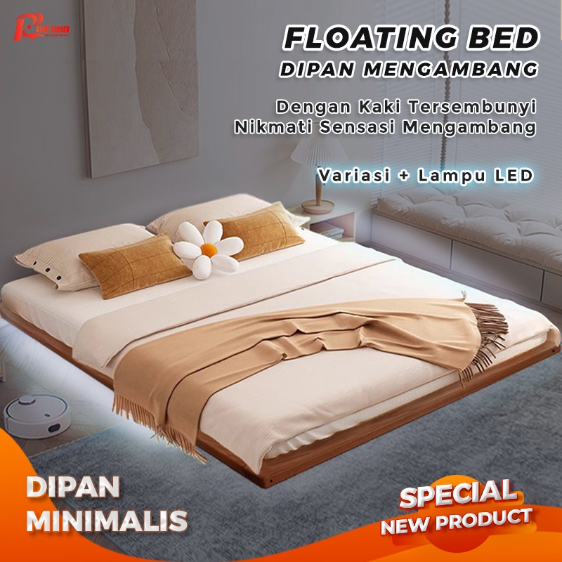 Jual Dipan tempat tidur kayu dipan tempat tidur LED lampu dipan ...