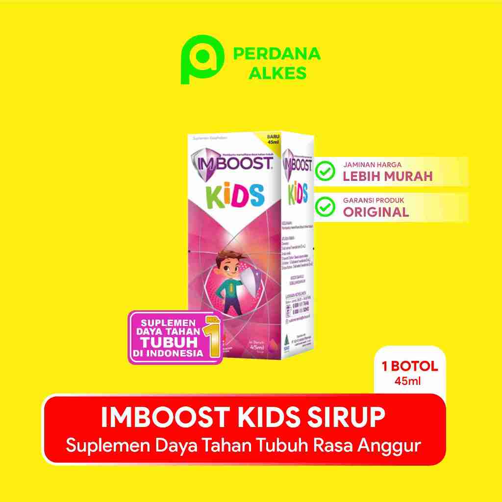 Jual Imboost Kids Sirup 45ml Suplemen Daya Tahan Tubuh Mencegah Flu dan ...