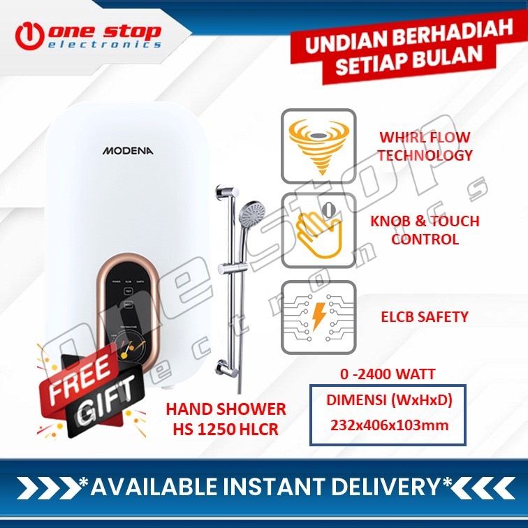 Jual MODENA EI 2 W Electric Instant Water Heater VELOCE 2400 Watt ...