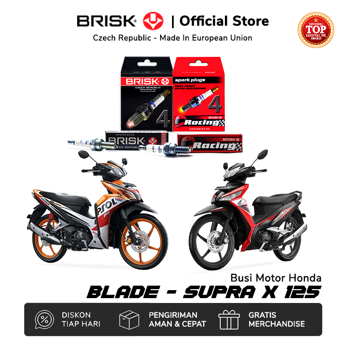 Jual Busi Motor Honda Supra X 125 Blade BRISK | Shopee Indonesia