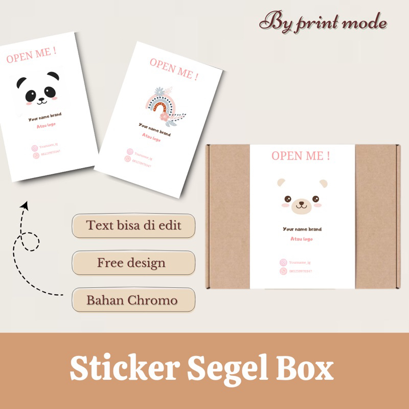 Jual STICKER SEGEL BOX packaging cute /segel box/parcel | Shopee Indonesia