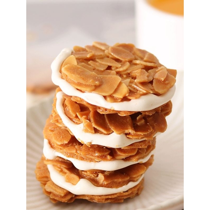 Jual Crispy Almond Chips Nougat Toples - Snack Sehat Almond Crispy ...