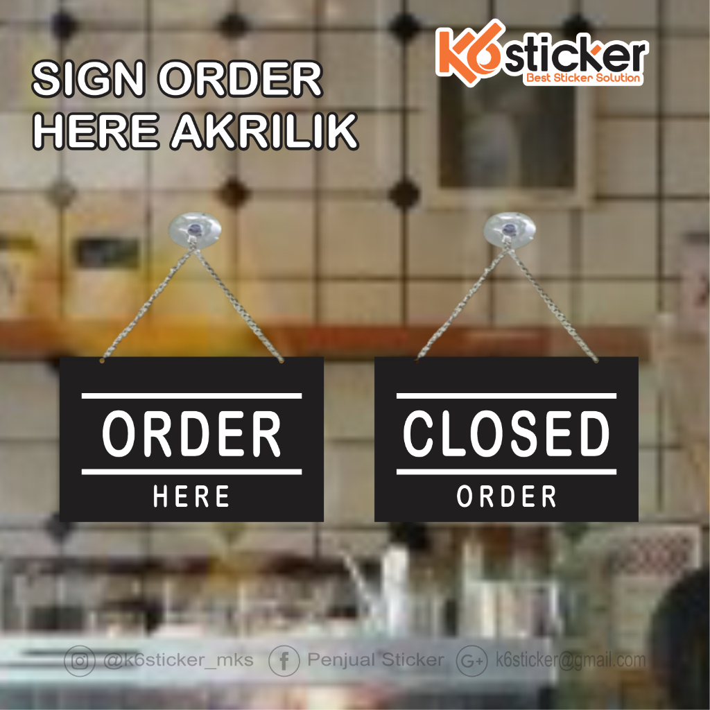 Jual SIGN BOARD ORDER HERE / CLOSED ORDER | SIGNAGE PESAN BAYAR DISINI ...