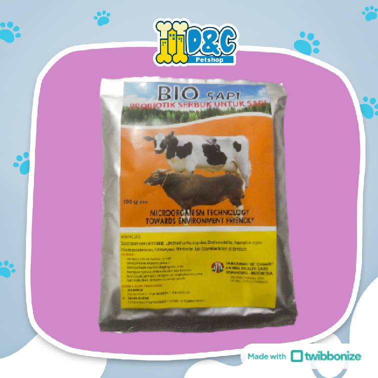 Jual BIO SAPI 100GR - PROBIOTIK KHUSUS TERNAK SAPI MEMACU PERTUMBUHAN ...