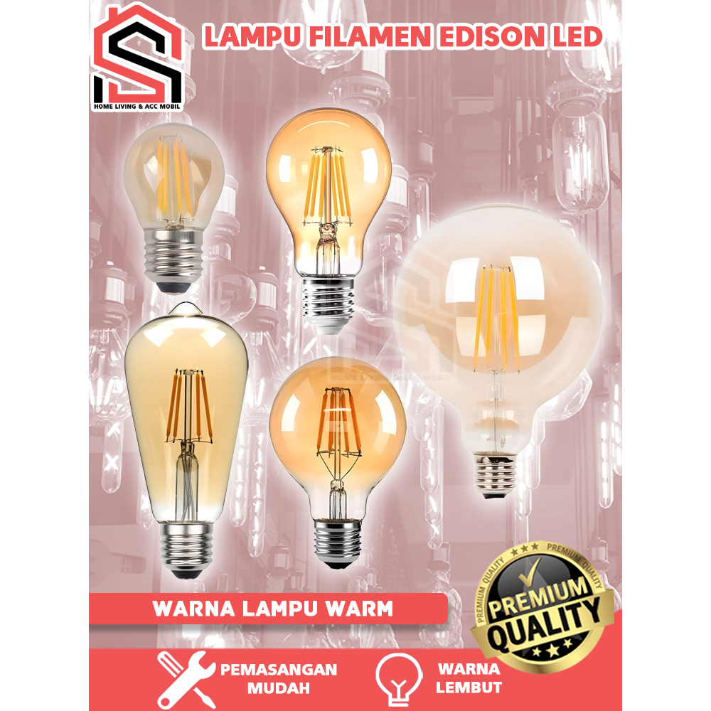 Jual LAMPU FILAMEN LED 4W FILAMEN EDISON / LED BULB / BOHLAM LAMPU LED ...