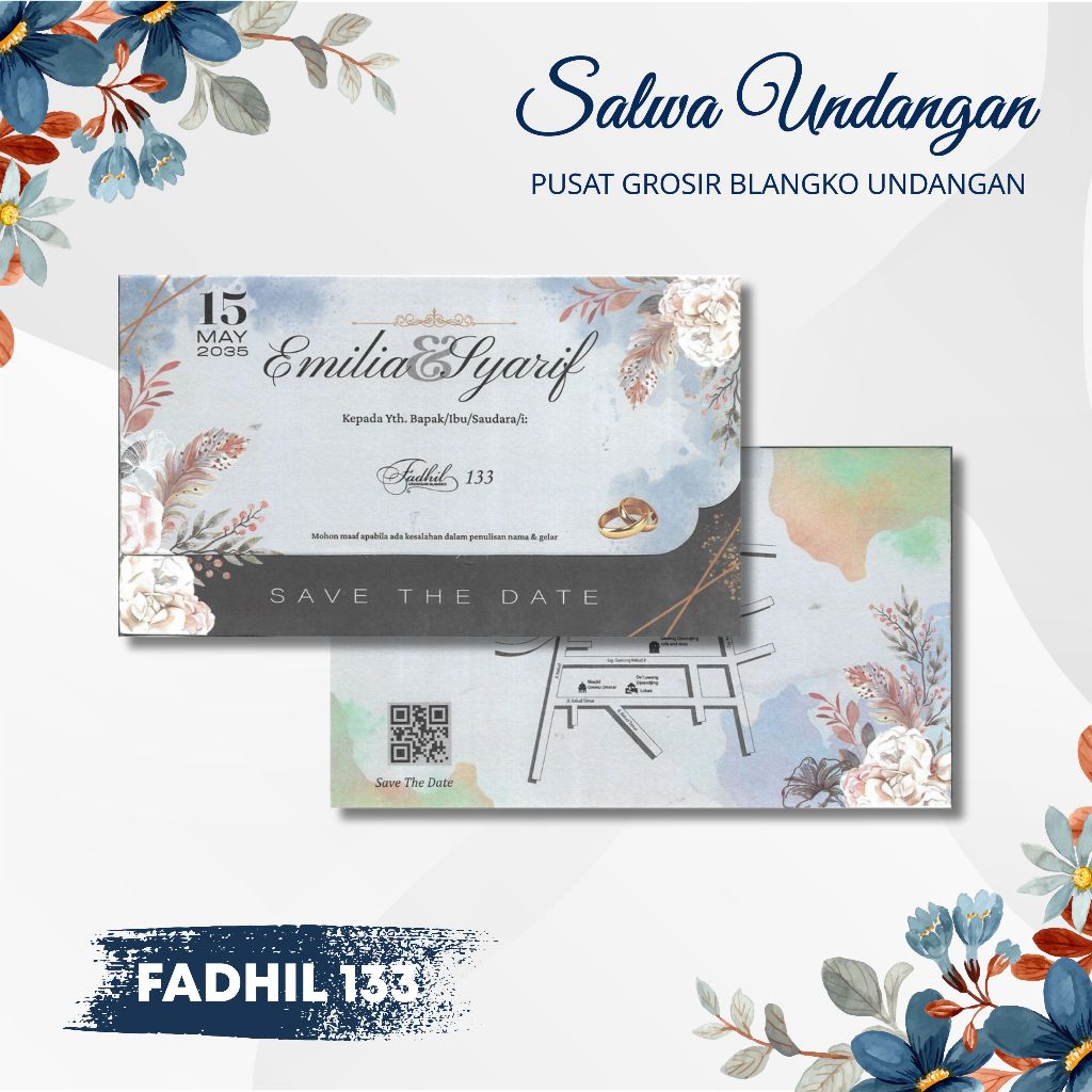 Jual Blangko Undangan Pernikahan Fadhil 133 atau kertas undangan kosong HARGA MURAH FREE FILE ...