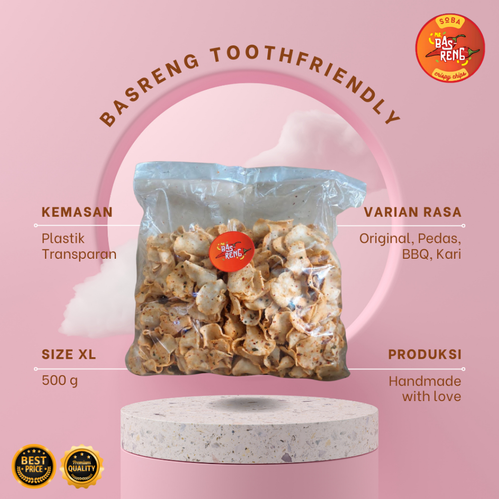 Jual Basreng 500gr size XL/Basreng crispy crunchy/Basreng viral/keripik ...