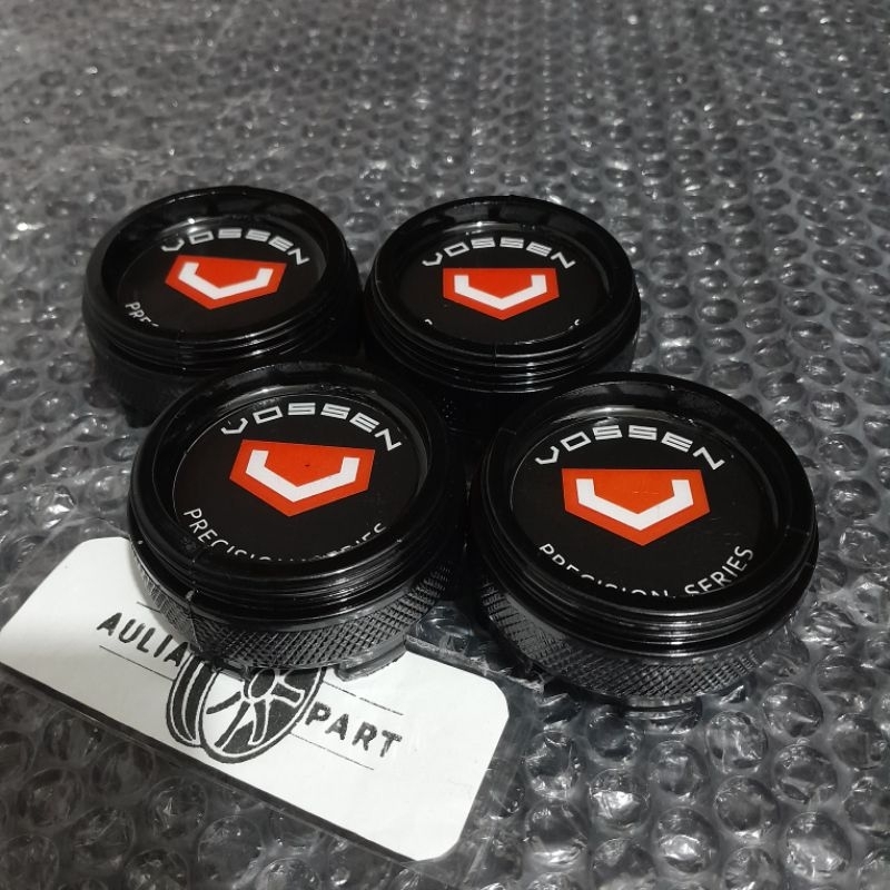 Jual dop roda tutup velg racing variasi vossen logo silinder hitam ...