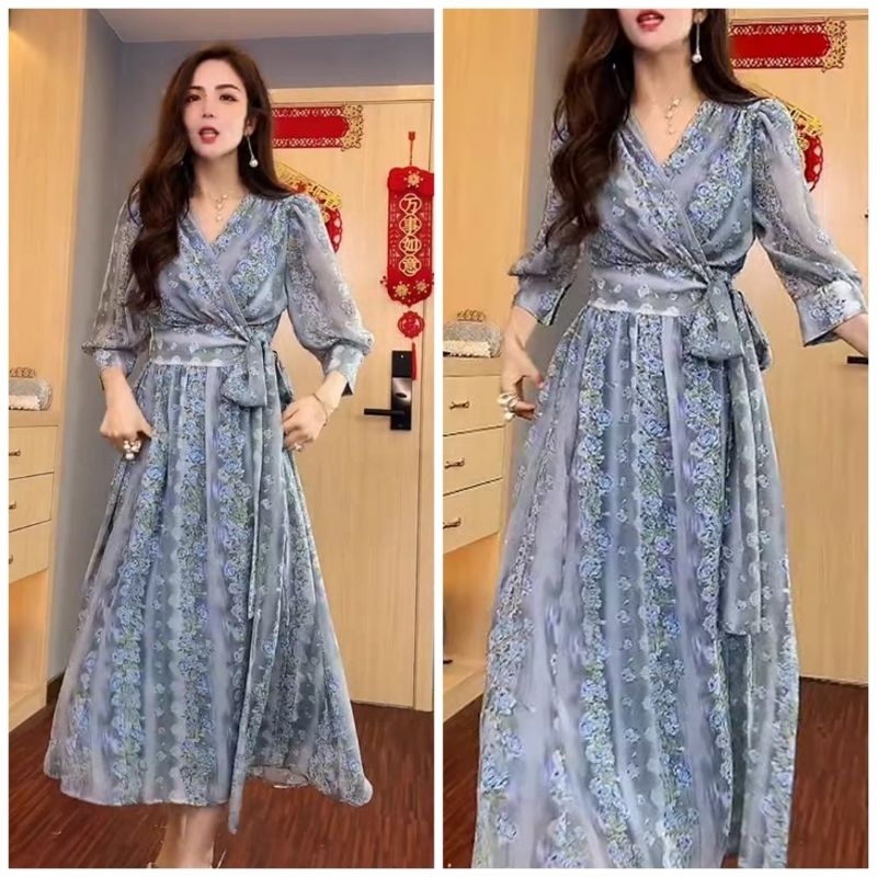 Jual PEEMIUM IMPORT TC0689 Verucci Korean Style Vintage Kimono Midi ...