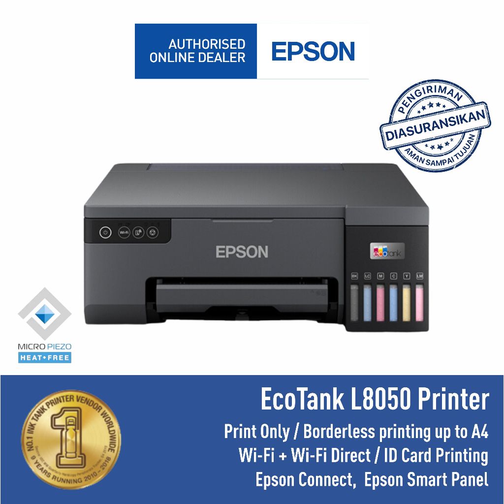 Jual Printer EPSON L8050 L-8050 L 8050 Wifi Foto Card ID Pengganti L805 | Shopee Indonesia