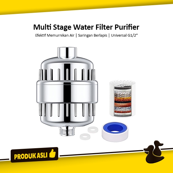 Jual Multi Stage Actived Carbon Filter Purifier Keran Shower Saringan ...