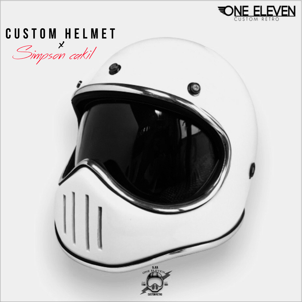 Jual Helm Custom Cakil Simpson M30 Retro Full Face Vintage Classic ...