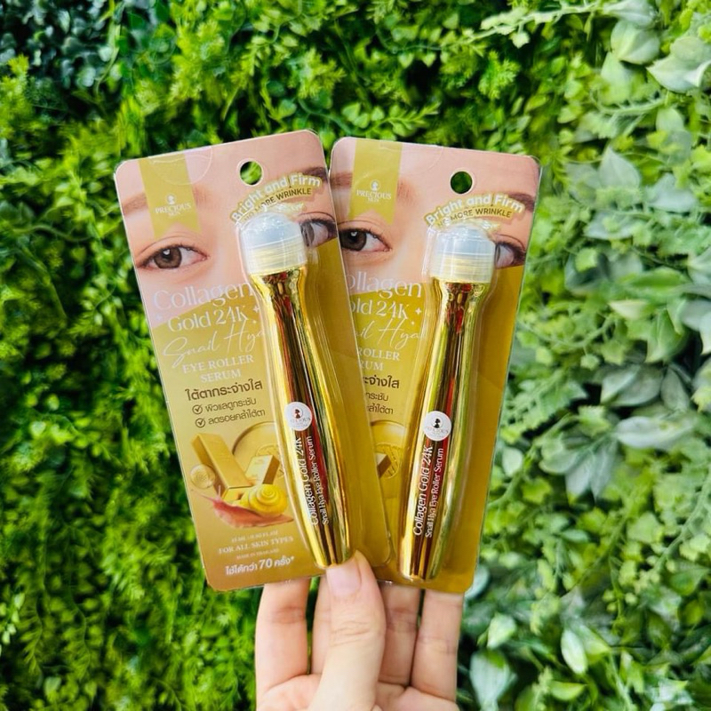 Jual Precious Skin Collagen Gold 24k Snail Hya Eye Roller Serum ...