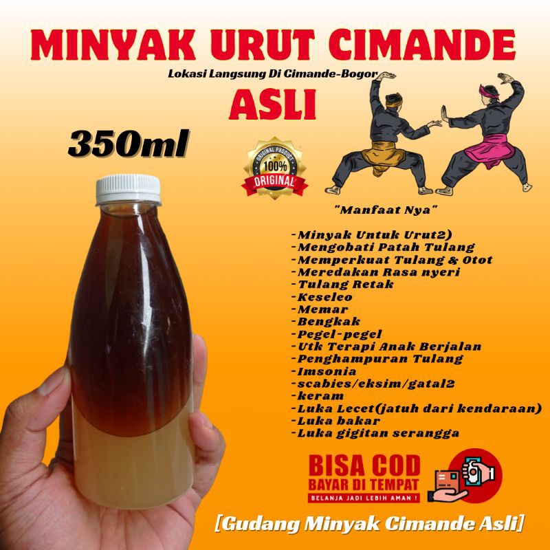 Jual Minyak Urut Cimande Asli 350ml, 100%original | Balur Cimande ...