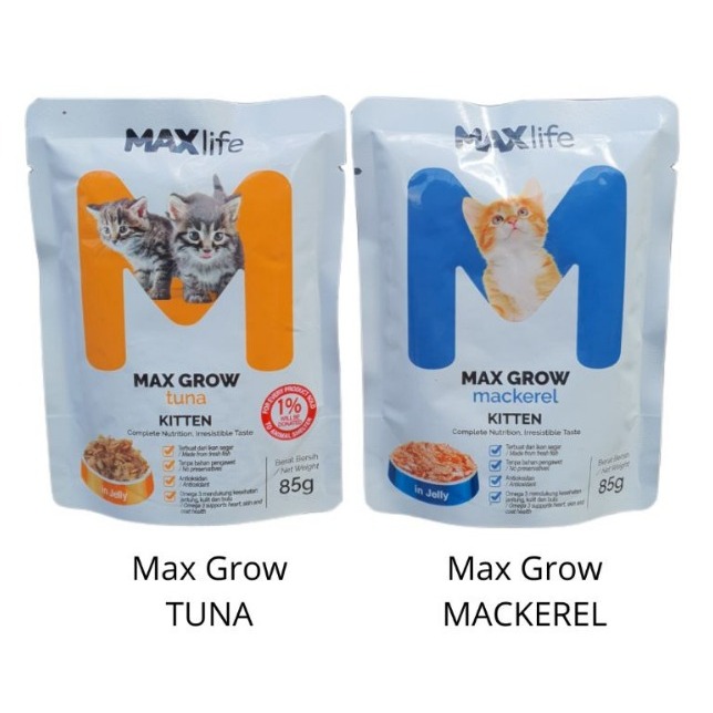 Jual Max Life Wet Food Pouch Kitten 85 gram || MaxLife Makanan Kucing ...