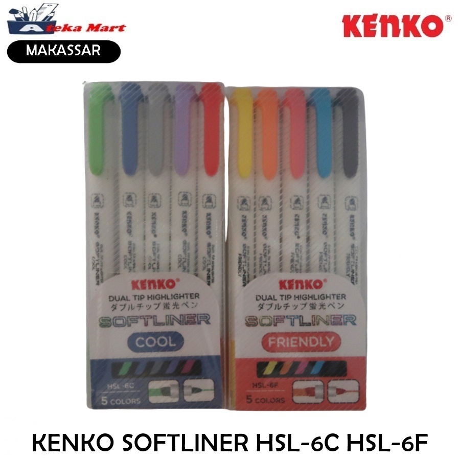 Jual KENKO DUALTIP HIGHLIGHTER HSL-6F HSL-6C TEXTLINER SOFTLINER | Shopee Indonesia