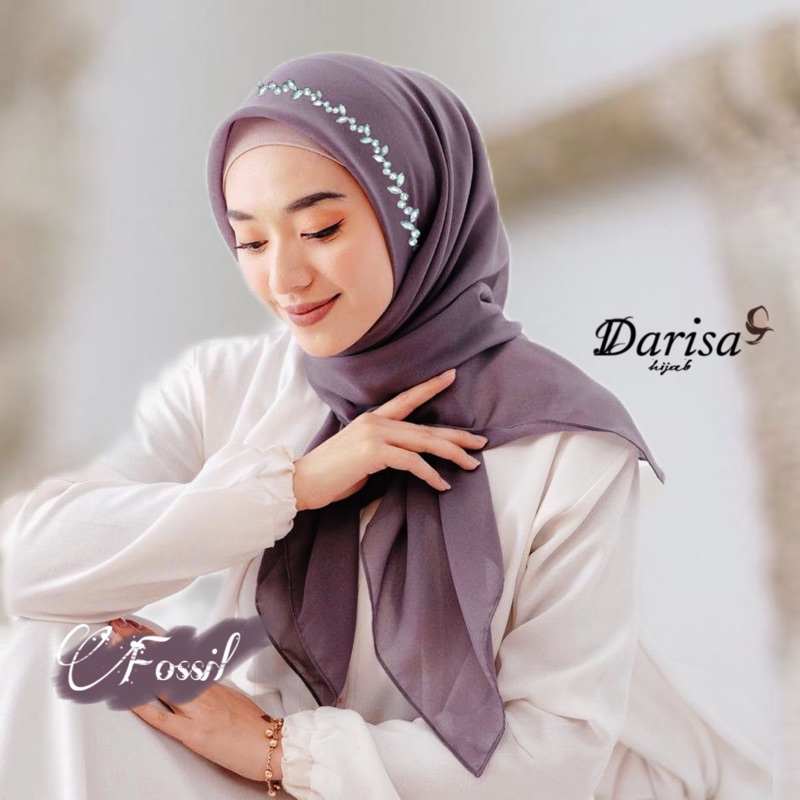 Jual BANDO DAUN HIJAB SEGIEMPAT VOAL SWAROVSKI BANDO BEADS BAHAN PARIS ...
