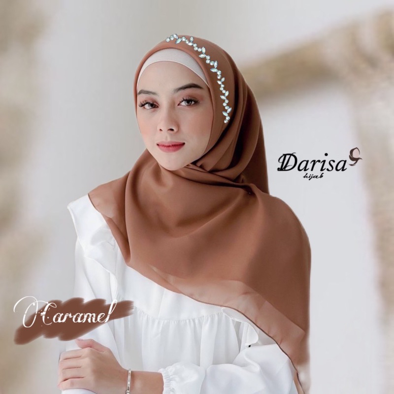 Jual BANDO DAUN HIJAB SEGIEMPAT VOAL SWAROVSKI BANDO BEADS BAHAN PARIS ...