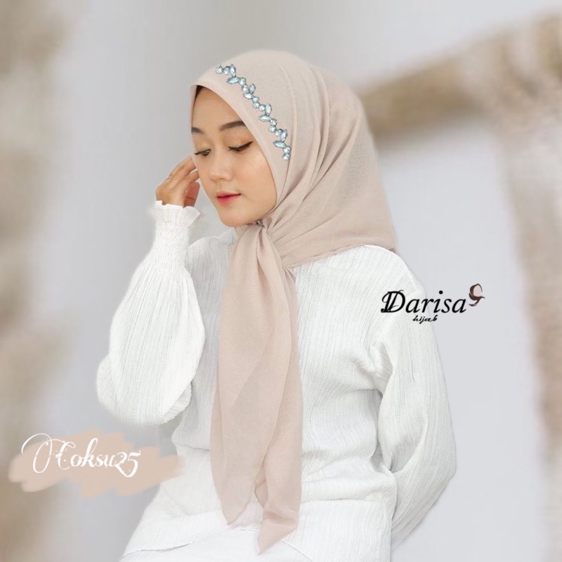 Jual BANDO DAUN HIJAB SEGIEMPAT VOAL SWAROVSKI BANDO BEADS BAHAN PARIS ...