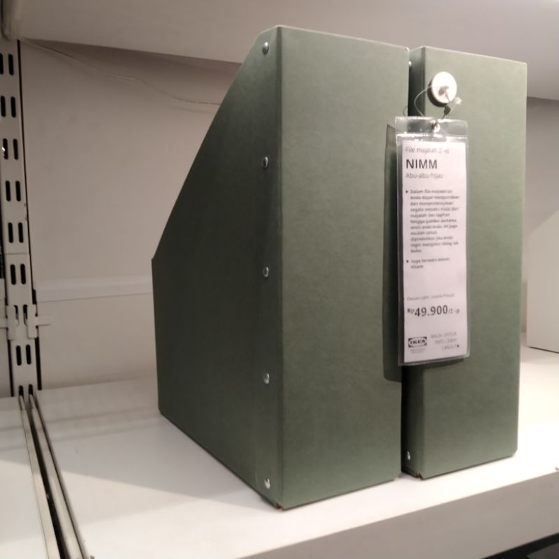 Jual IKEA NIMM box file A4 dan surat amerika binder file majalah hijau ...