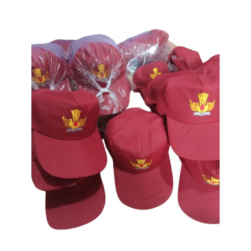 Jual topi sd topi sekolah anak sd laki laki perempuan topi bordil ...