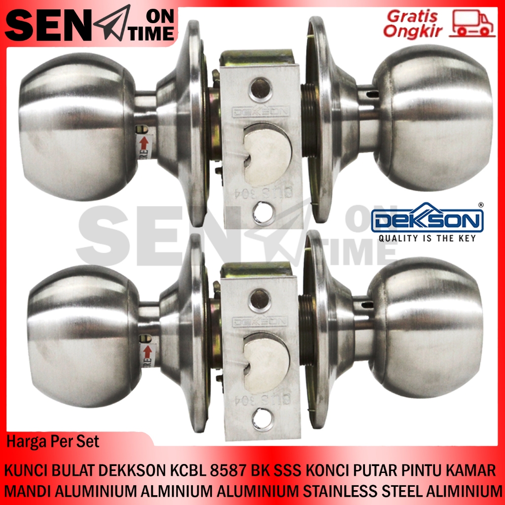 Jual KUNCI BULAT DEKKSON KCBL 8587 BK SSS KONCI PUTAR PINTU KAMAR MANDI ...