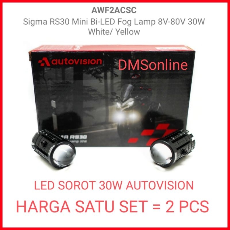 Jual Led Sorot Motor Mobil Sigma 30W 2 Warna 1 Warna Autovision ...