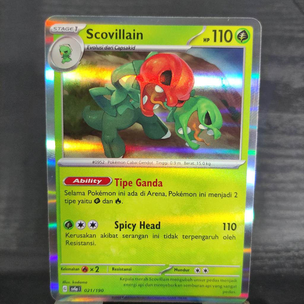 Jual Scovillain SV4A 021/190 Holo Foil RegG Kartu Pokemon Daun Harta Berkilau TCG Indonesia ...
