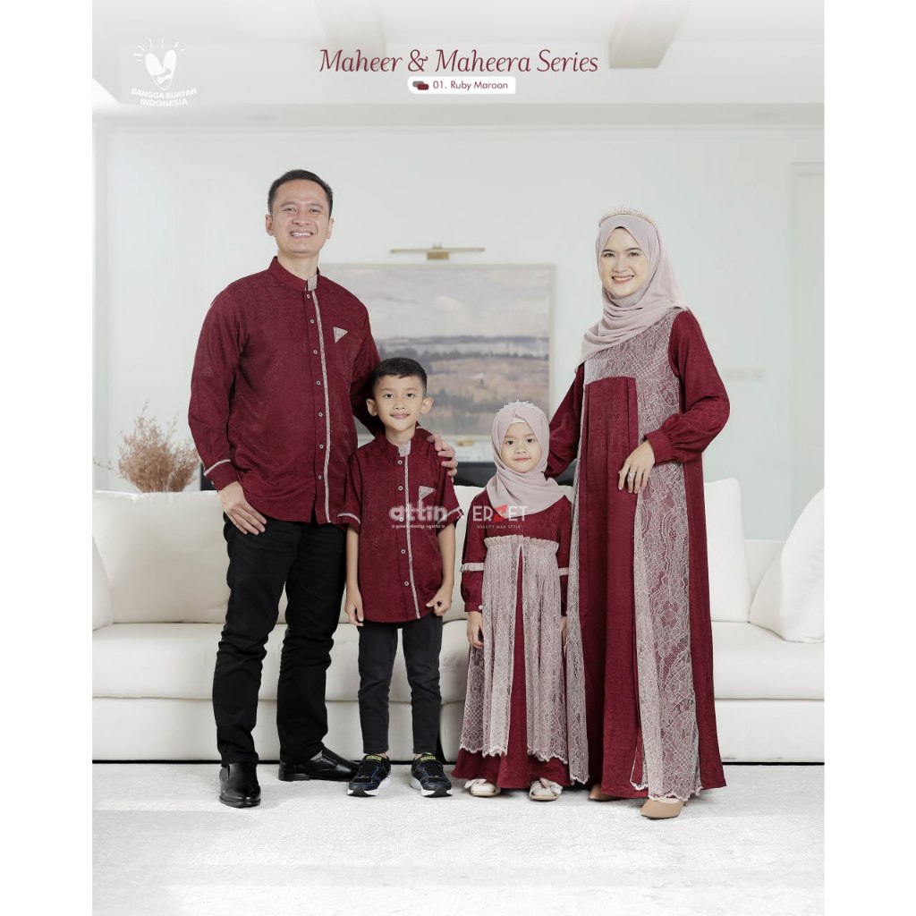 Jual ATTIN - Maheer Maheera Series By Attin 01 Ruby Maroon | Shopee Indonesia
