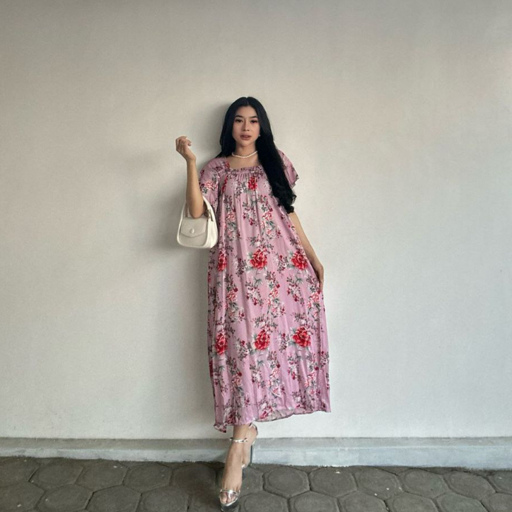 Jual CS-Daster Faniya Rayon motif MAWAR Premium | Homewear | Daster ...